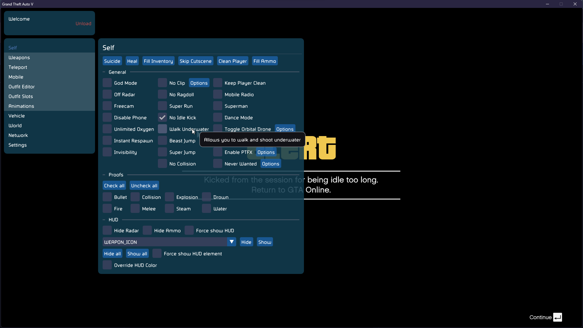 [Bug]: 'No Idle Kick' not working · Issue #1977 · YimMenu/YimMenu · GitHub