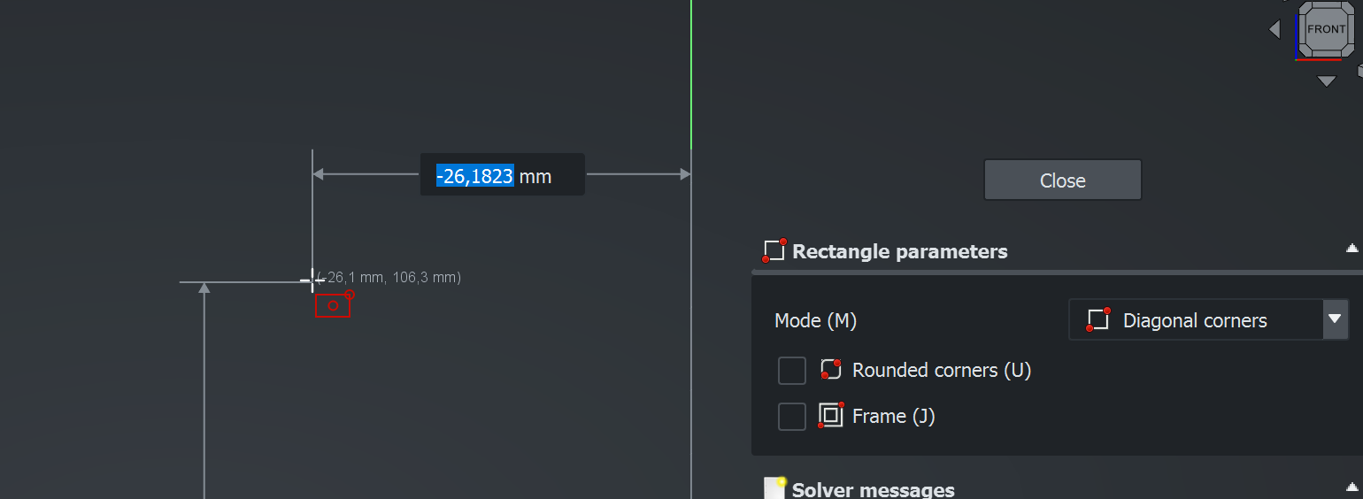 Problem Sketcher Rectangle Tool Settings Does Not Display The Mode When Invoked · Issue