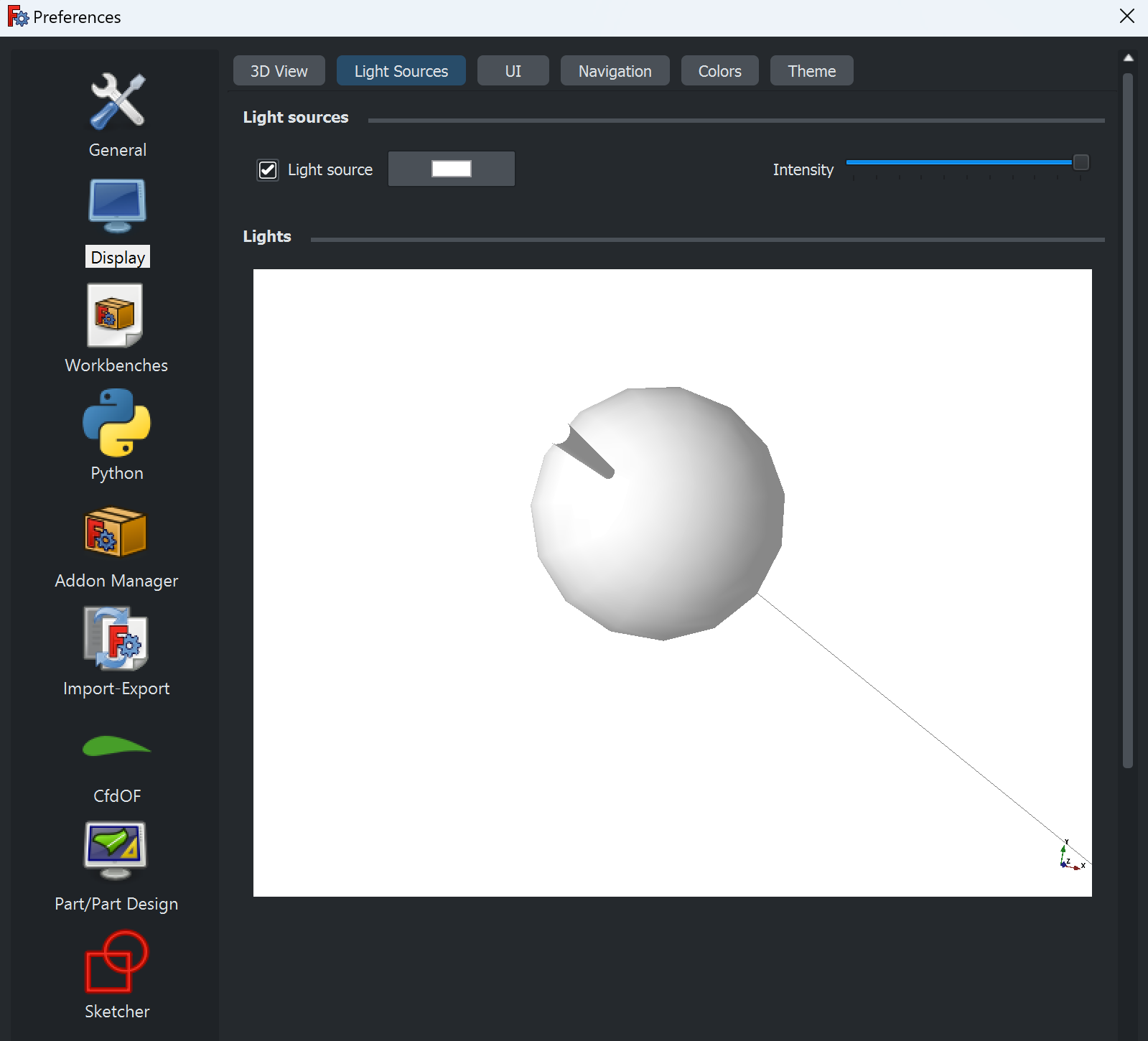 [Problem] Adjusting Light Sources in Preferences · Issue #11341 · FreeCAD/FreeCAD · GitHub