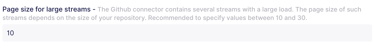 Source Github: deprecate "page size" input parameter · Issue #10847 · airbytehq/airbyte · GitHub