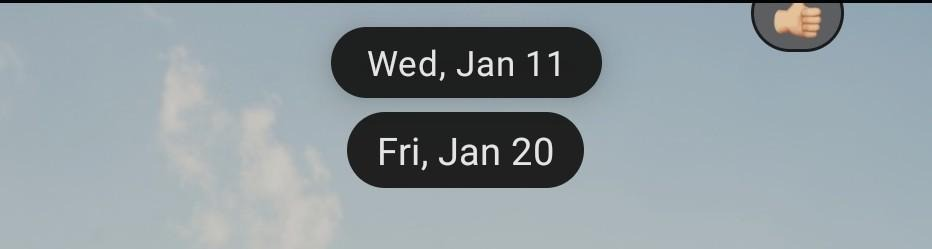 Size Of The Date Indicator When Scrolling Is Different From Dates In 4913