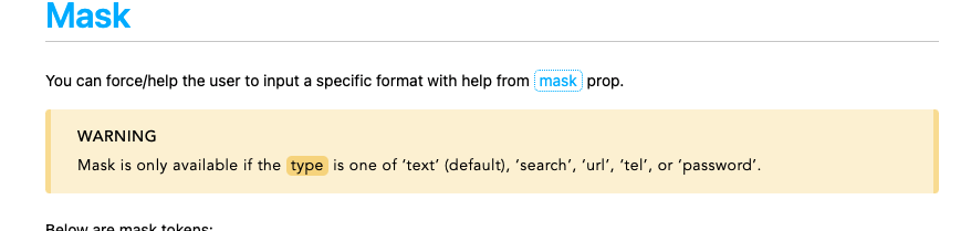 QInput - when type=number, mask and maxlength is not working · Issue #11254 · quasarframework ...