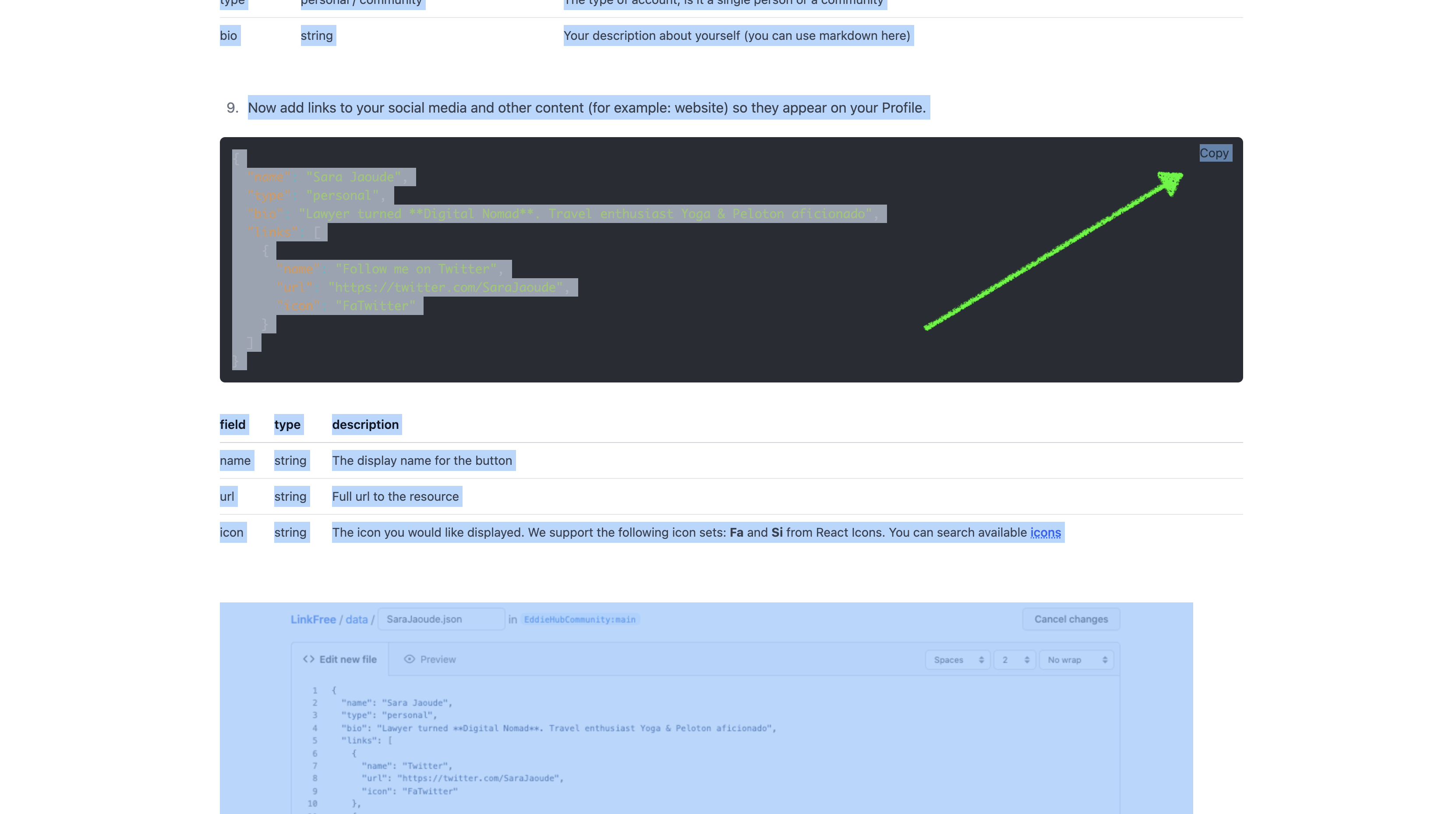 BUG: copy code block theme colours make it hidden · Issue #6120 · EddieHubCommunity/BioDrop · GitHub
