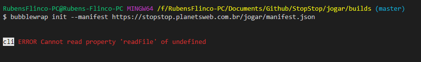 bubblewrap init command - ERROR Cannot read property 'readFile' of undefined · Issue #151 ...