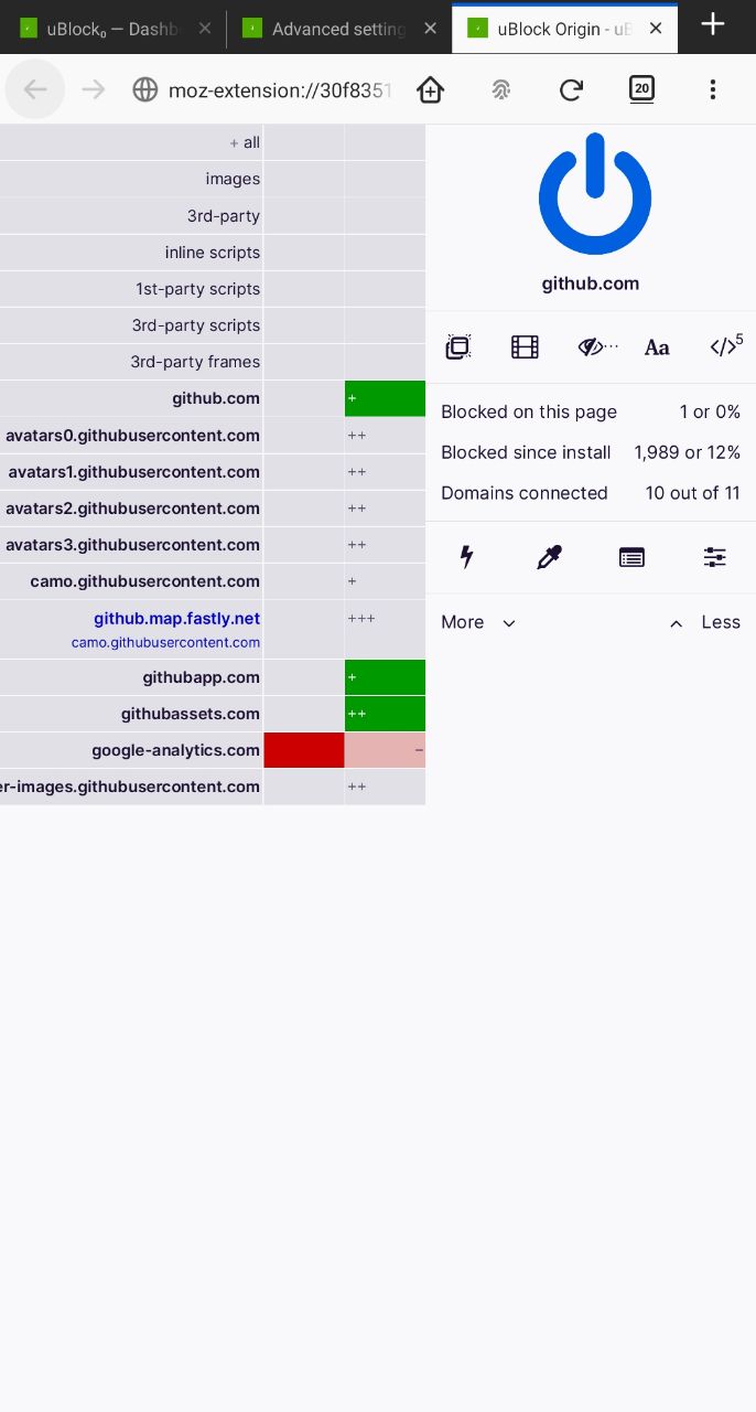 UI broken on mobile (Fennec) · Issue #1063 · uBlockOrigin/uBlock-issues · GitHub