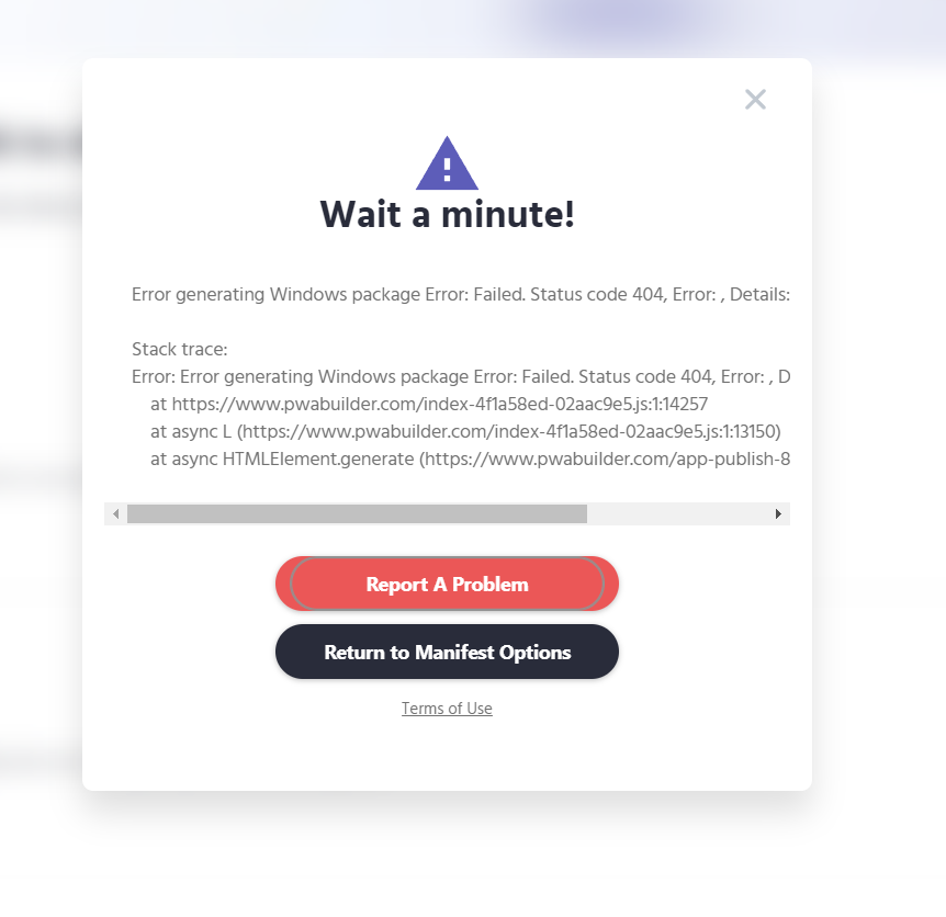Error Generating Windows Package · Issue 2266 · Pwa Builderpwabuilder · Github