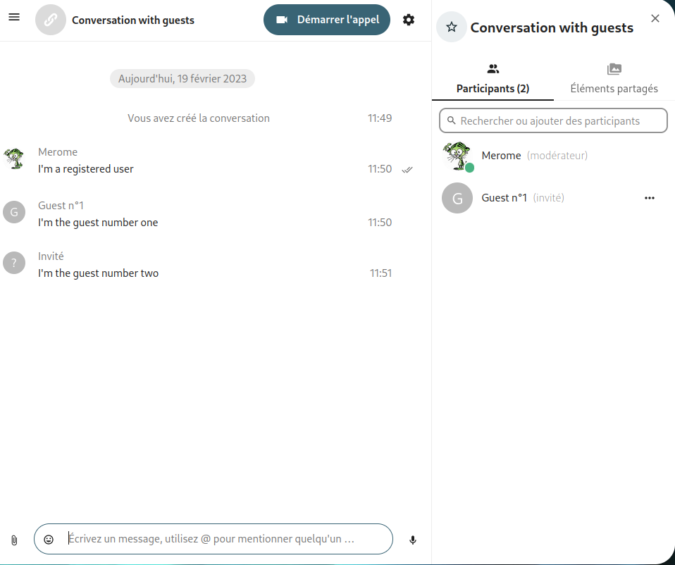 Guest name disappear when he leaves the conversation · Issue #8787 · nextcloud/spreed · GitHub