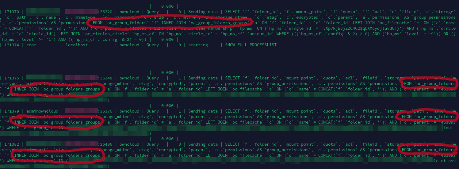 Recurrent DB requests and high load of mariadb cpu consumption since NC27 · Issue #2445 ...