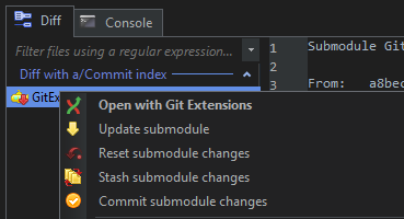 Reflects state of each submodule in the left panel · Issue #8714 · gitextensions/gitextensions ...