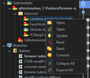 Reflects state of each submodule in the left panel · Issue #8714 · gitextensions/gitextensions ...