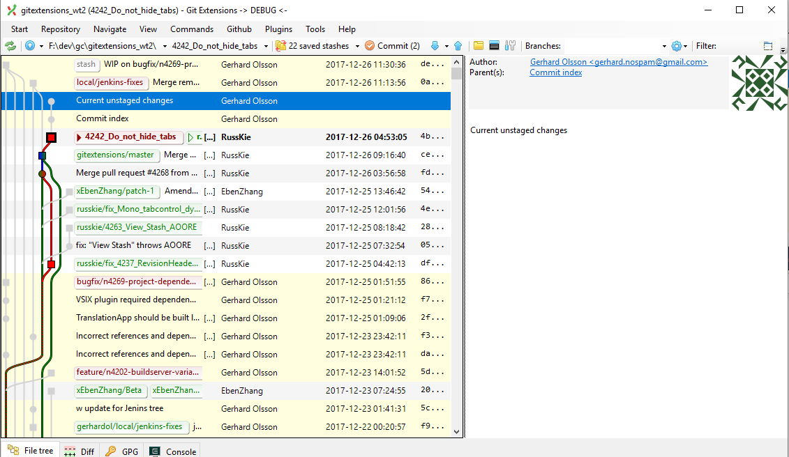 Diff tab selected when GE starts up · Issue #4242 · gitextensions/gitextensions · GitHub