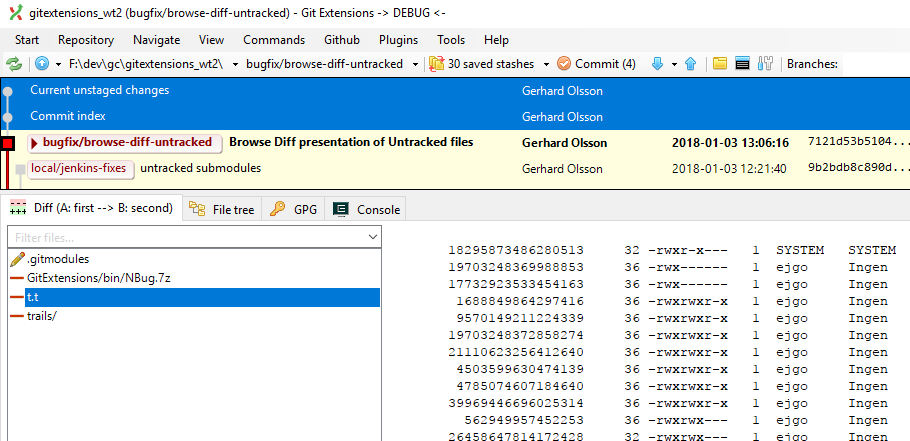 Browse Diff Garbage and exception for untracked files · Issue #4301 · gitextensions ...