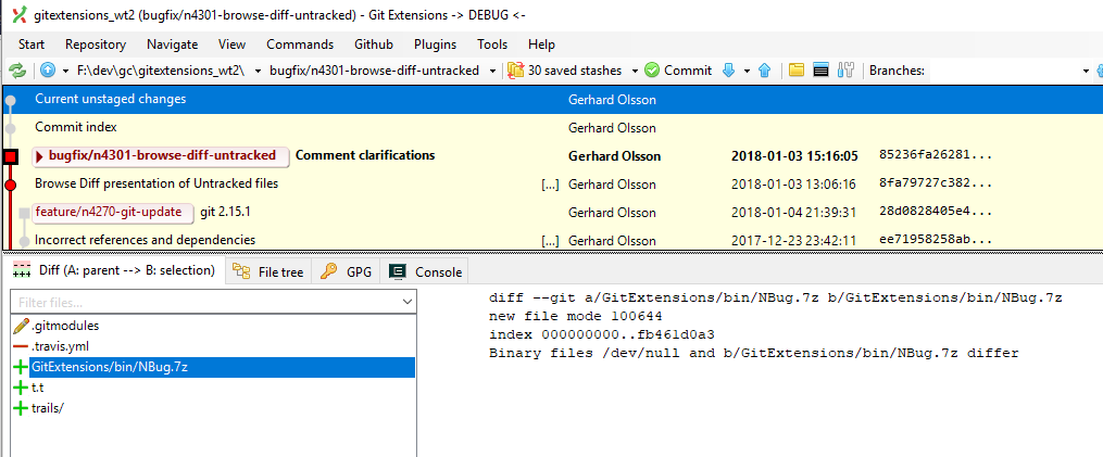 Browse Diff Garbage and exception for untracked files · Issue #4301 · gitextensions ...
