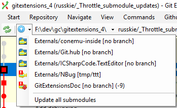 Submodule dropdown do not contain status · Issue #5386 · gitextensions/gitextensions · GitHub
