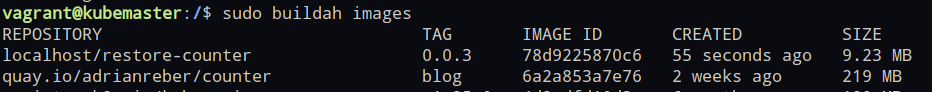 Error No Command Specified When Restating A Container Checkpointed By Kubelet Checkpoint Api