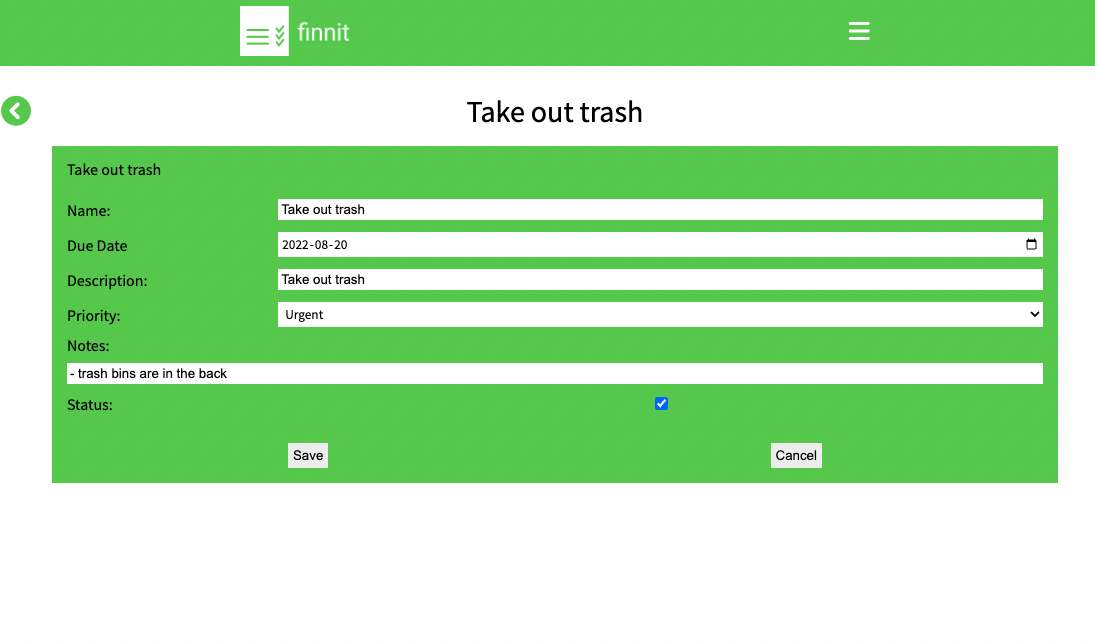 GitHub - meleongg/finnit: A todo list application that allows users to ...