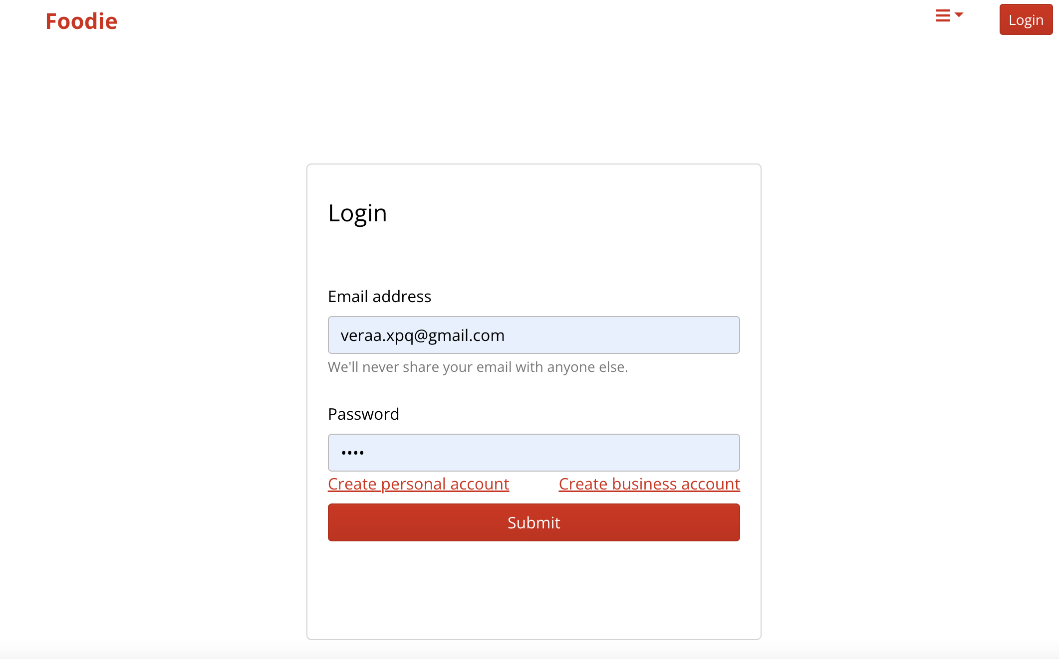 GitHub - veraxpq/foodie: final project