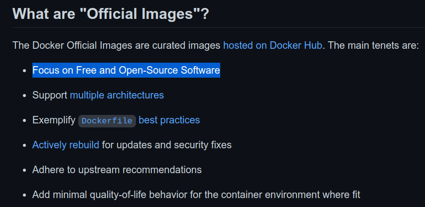 Official image and license · Issue #11314 · docker-library/official-images · GitHub