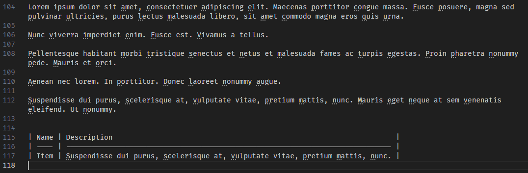Feature Idea/Request: Don't line wrap tables to preserve table formatting. · Issue #184086 ...