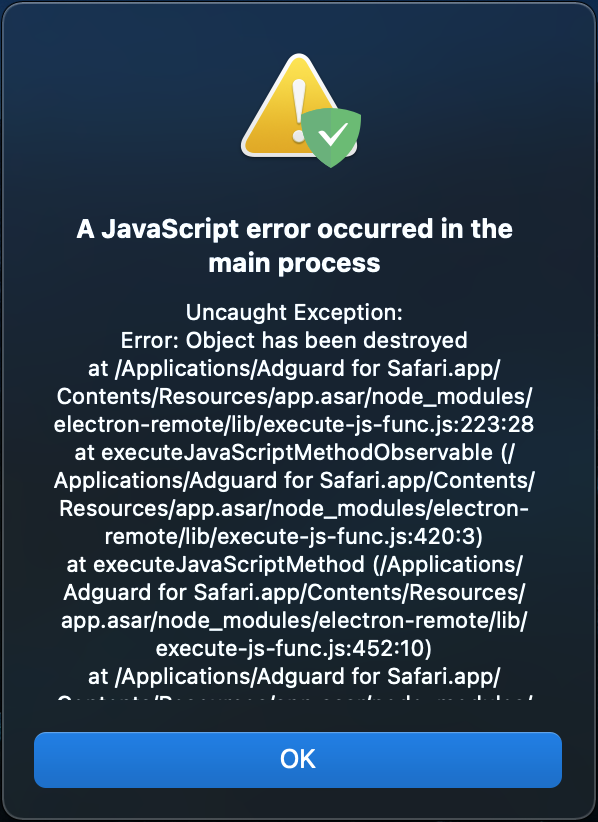 "TypeError: Object has been destroyed" on AdGuard preferences · Issue #386 · AdguardTeam ...