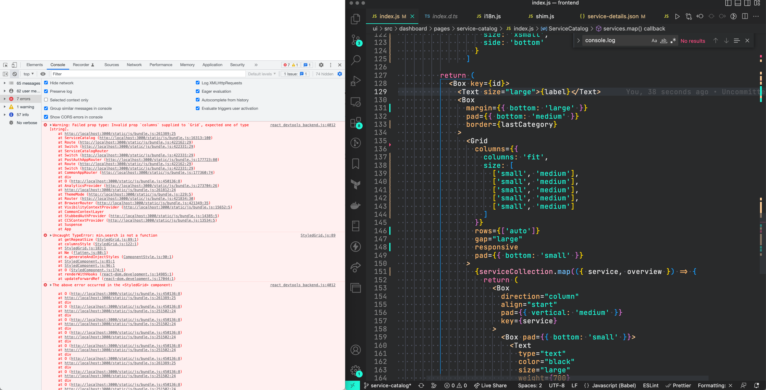 Grid Component Unable To Use Gridsizetype When An Object Is Passed Into