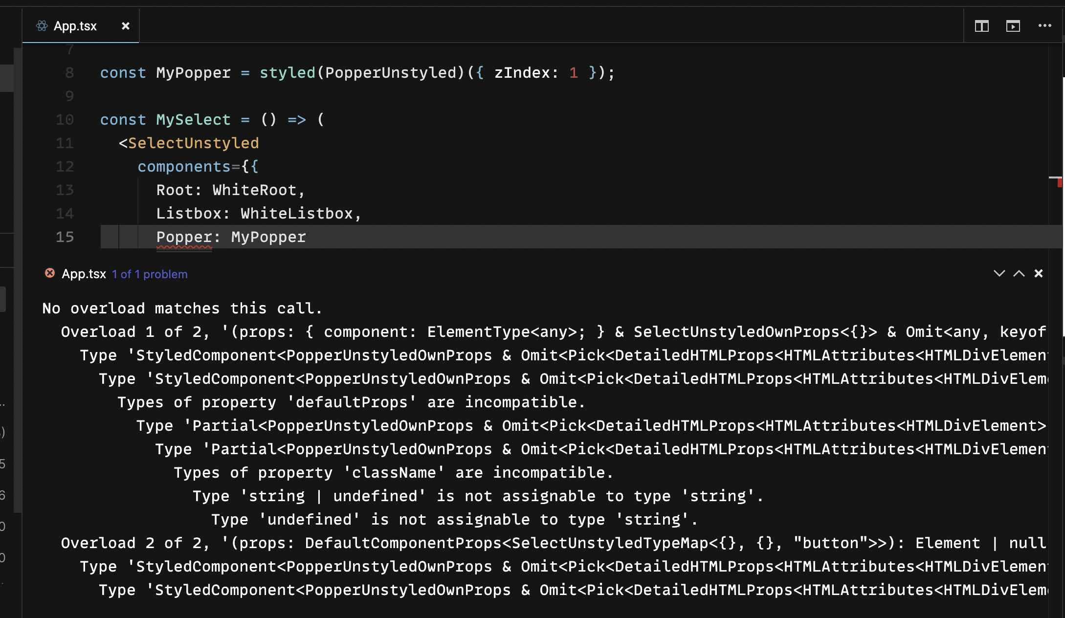 Typescript Complains About A Custom Popper With Selectunstyled · Issue 33848 · Mui Material Ui