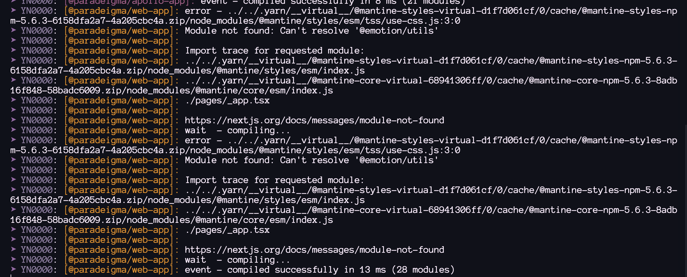 `@mantine/styles` missing `@emotion/*` dependencies · Issue #2846 · mantinedev/mantine · GitHub
