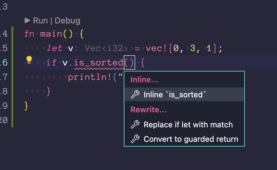 Diagnostic helps should map to available code actions · Issue #14121 · rust-lang/rust-analyzer ...