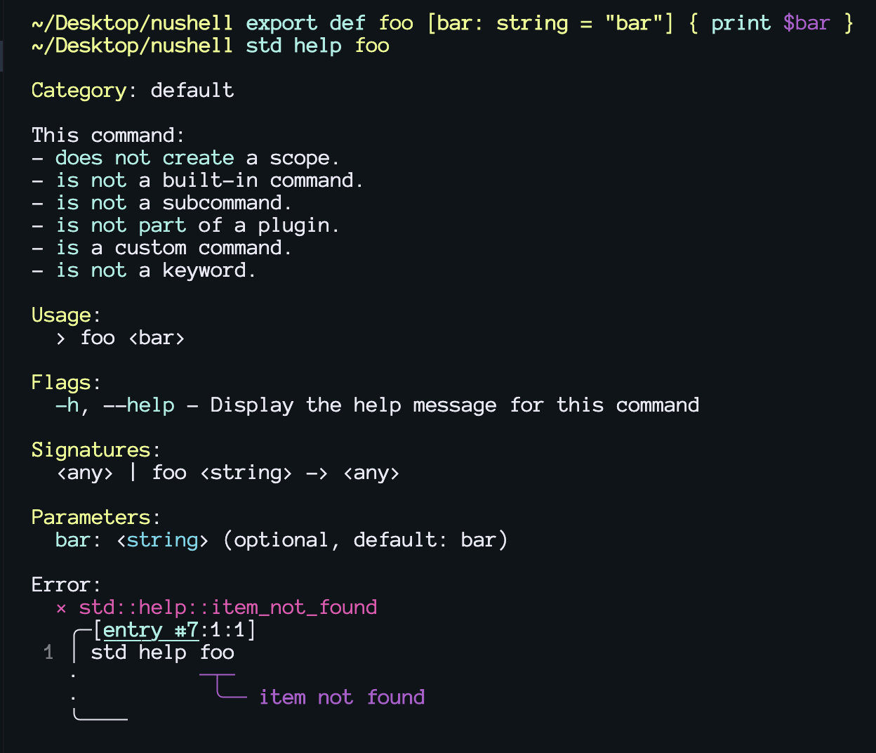 `help` Command Should Include Default Parameter Values · Issue 8928 · Nushellnushell · Github