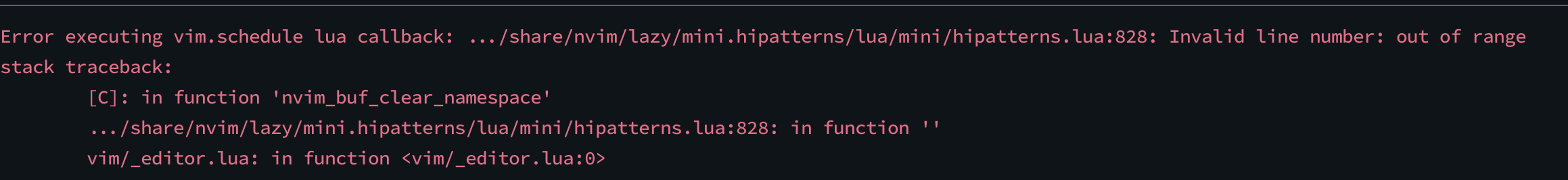 Line number out of range · Issue #536 · echasnovski/mini.nvim · GitHub