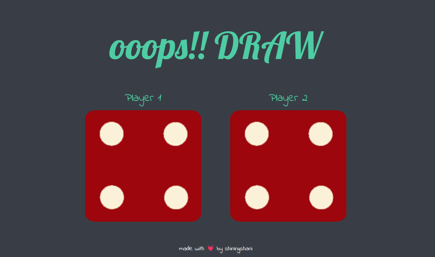 GitHub - shiningshani/DiceeGame