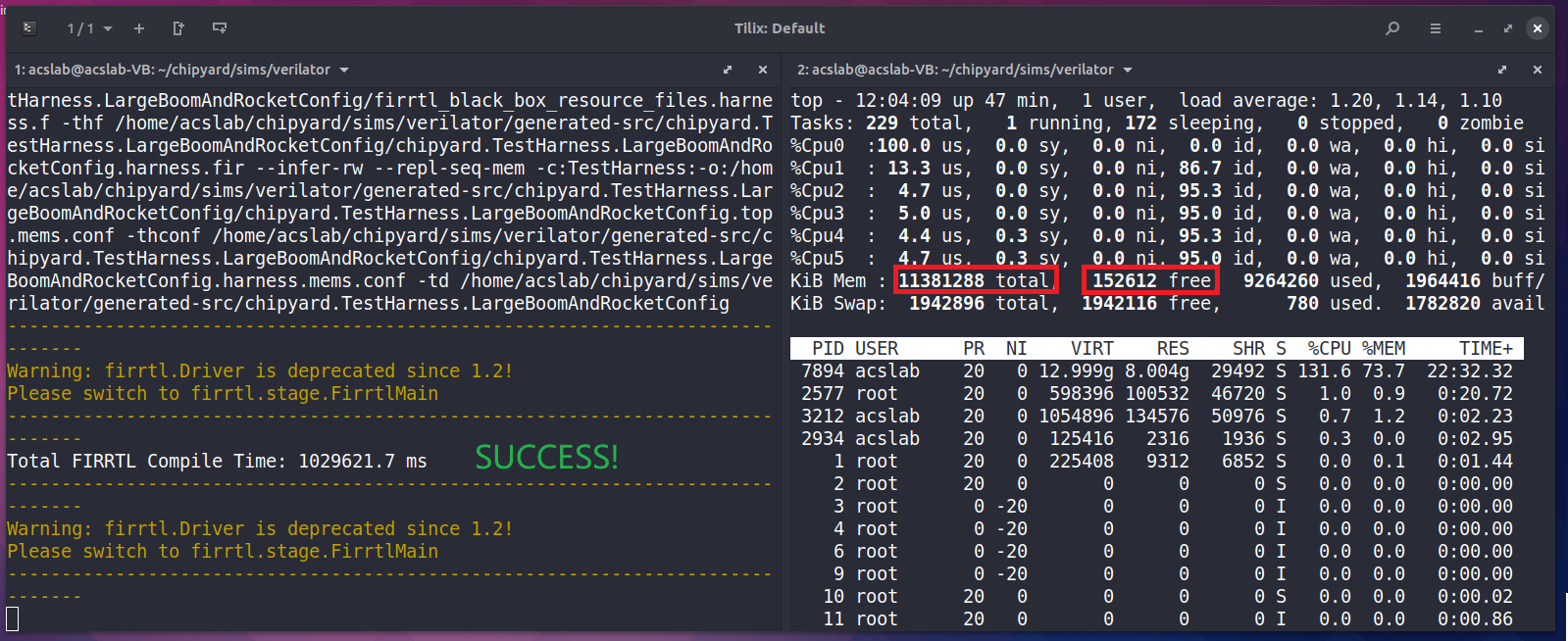 recipe for target 'firrtl_temp' failed · Issue #455 · ucb-bar/chipyard · GitHub