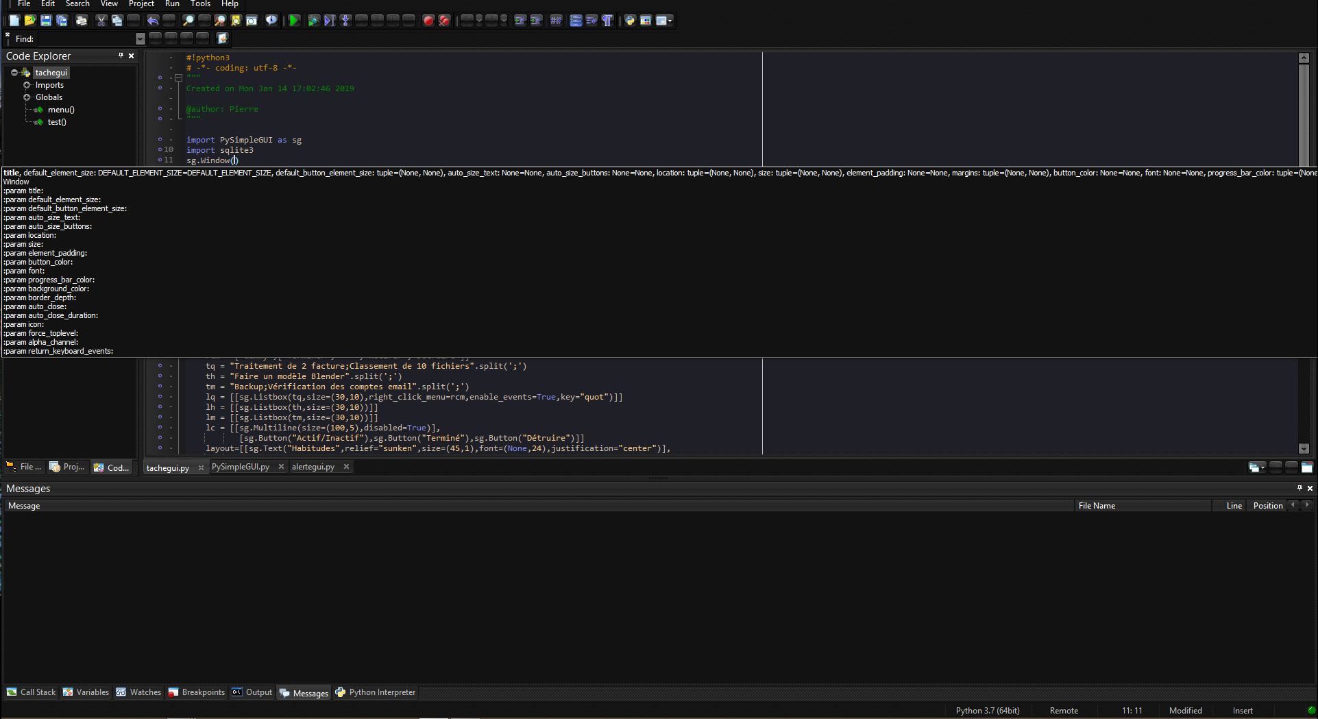 Formatting problem for functions with a very long list of parameters · Issue #939 · pyscripter ...