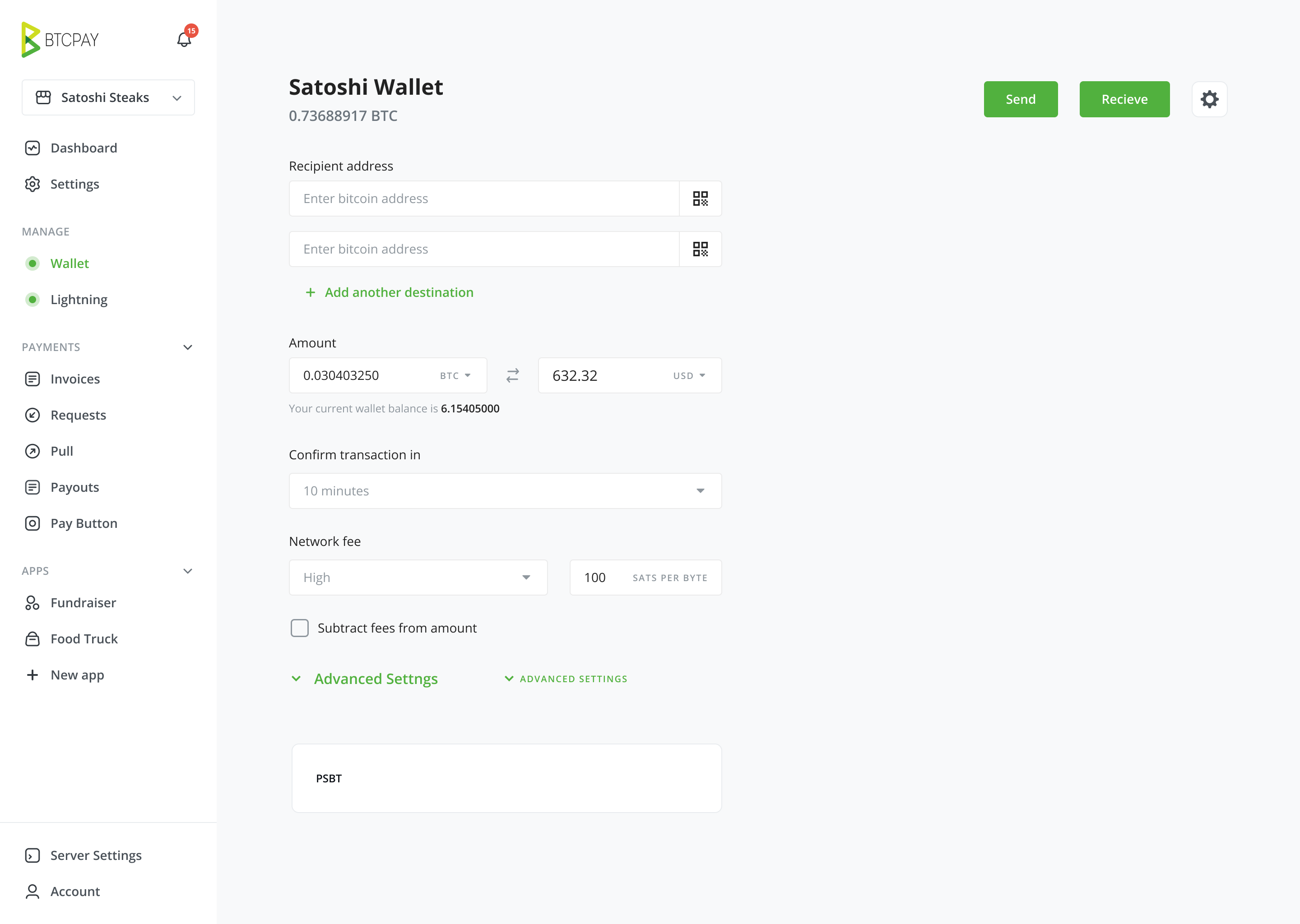 [UI/UX Proposal] Wallet View V2 · Issue #3408 · btcpayserver ...