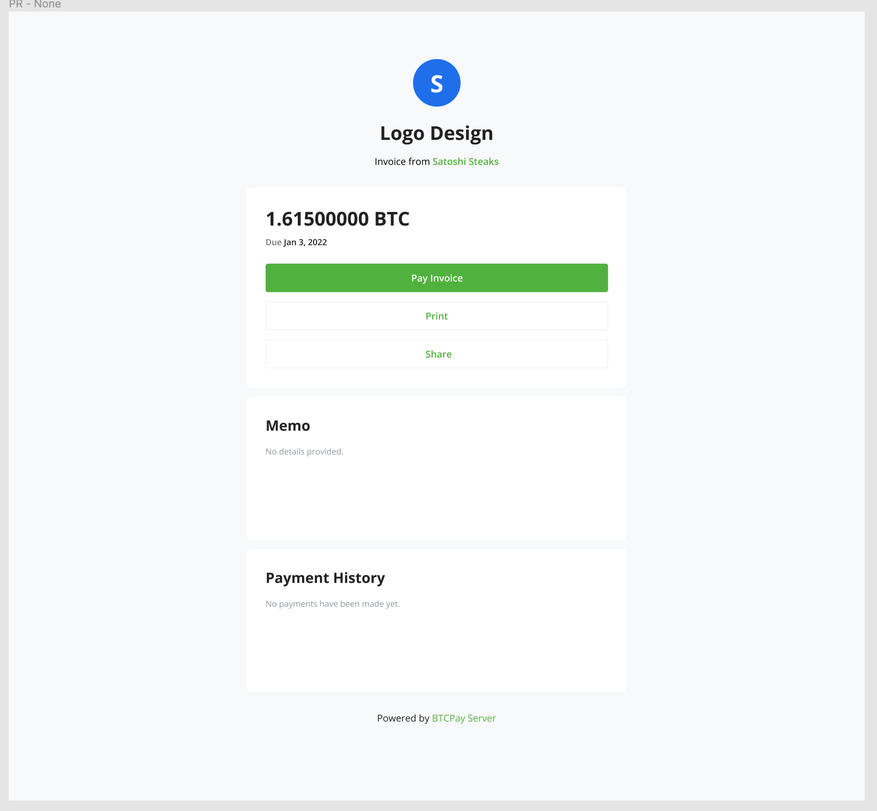 [Design] Improved Payment Request view · Issue #4450 · btcpayserver/btcpayserver · GitHub