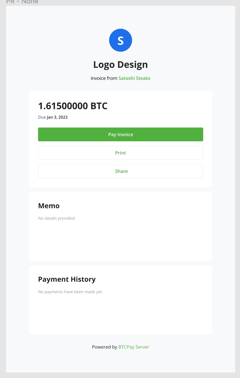 [Design] Improved Payment Request view · Issue #4450 · btcpayserver/btcpayserver · GitHub