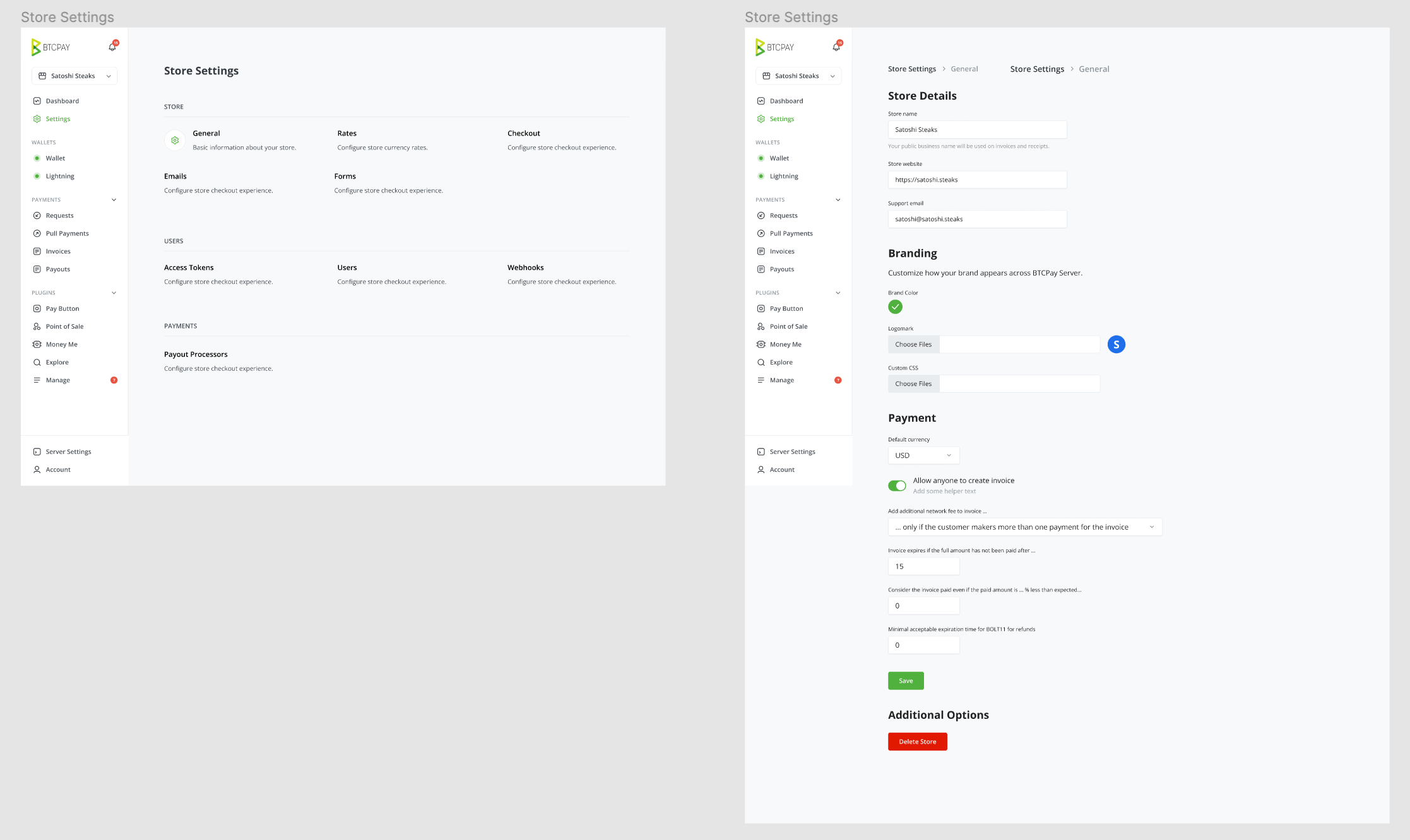 [Design] Improved sidebar & sub-page navigation functionality · Issue #3827 · btcpayserver ...