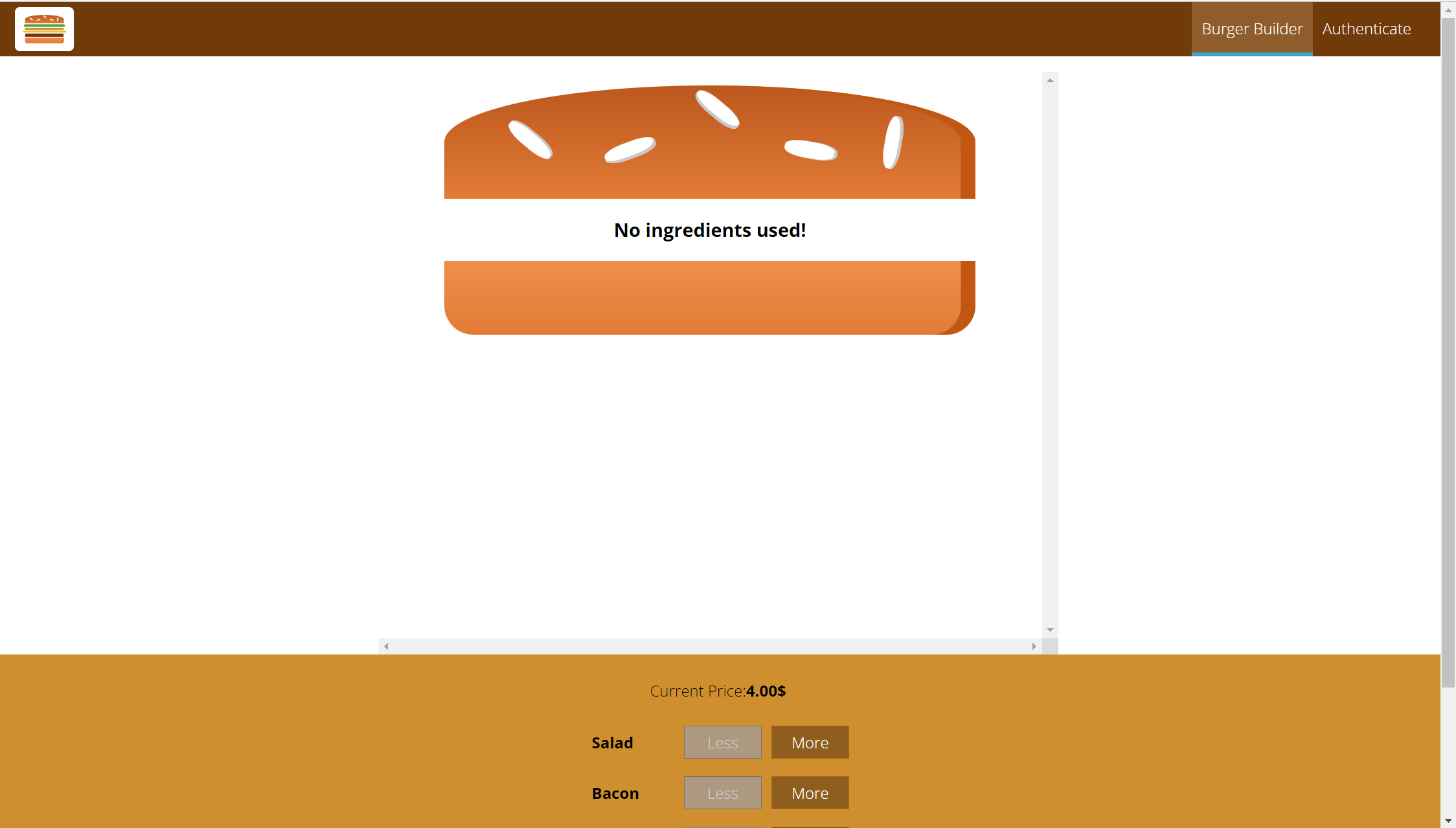 GitHub - rohanMatta101/Burger-Builder: A burger Building web app built using Reactjs