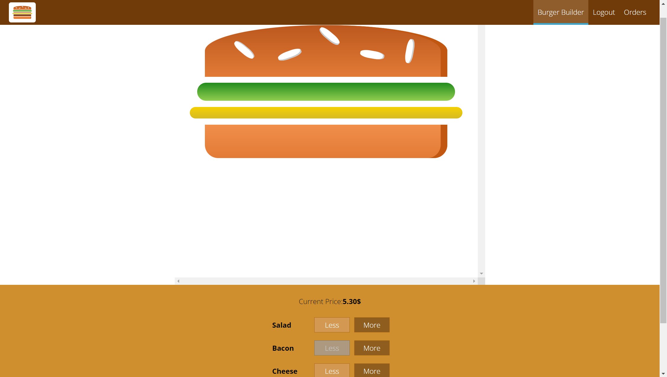 GitHub - rohanMatta101/Burger-Builder: A burger Building web app built using Reactjs