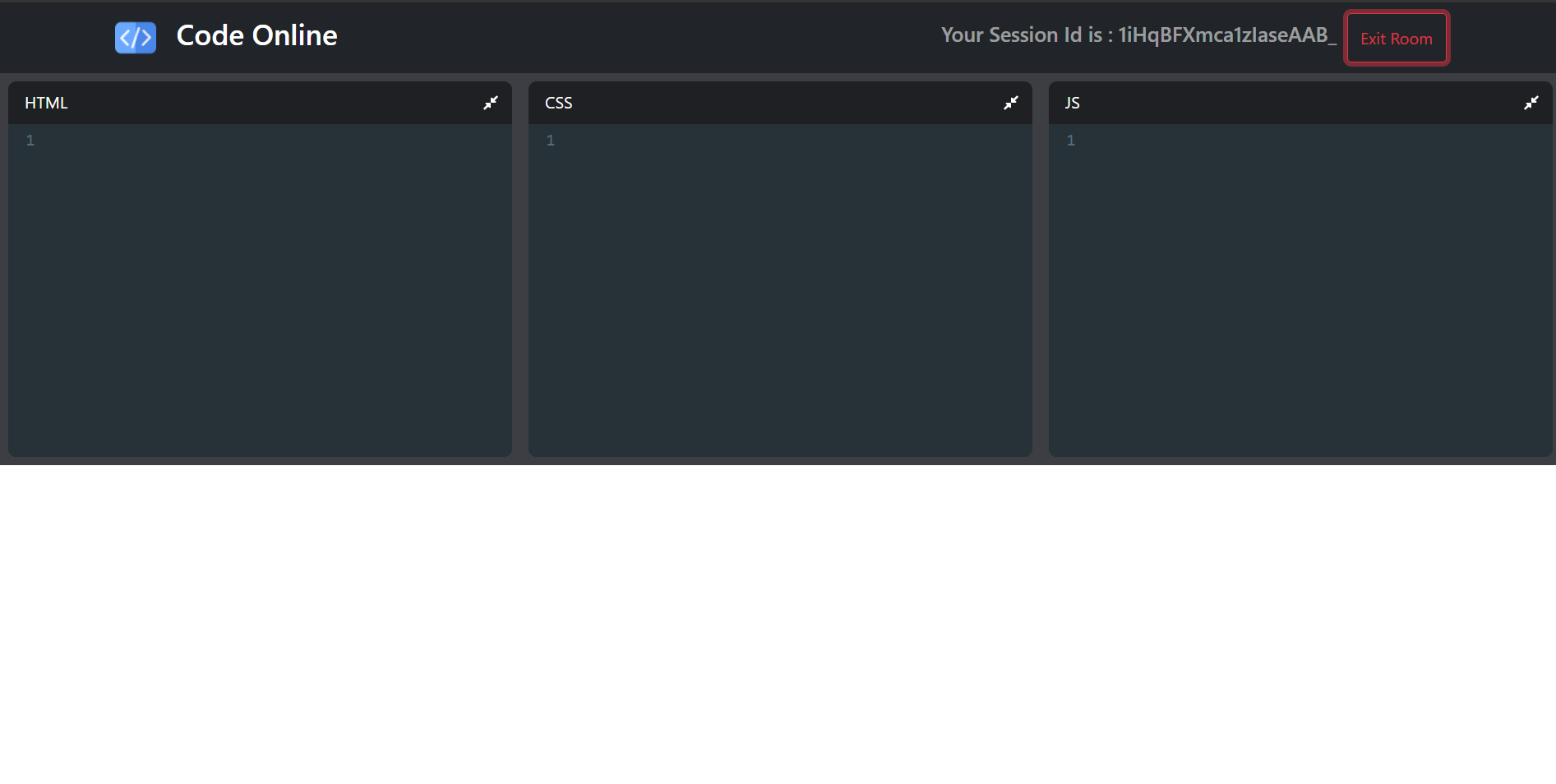 GitHub - himanshubhardwaz/Online-Code-Share-Ide: An online code editor for HTML, CSS, JS code ...