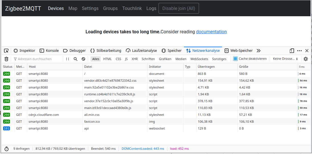 frontend fails to load data · Issue #203 · nurikk/zigbee2mqtt-frontend · GitHub