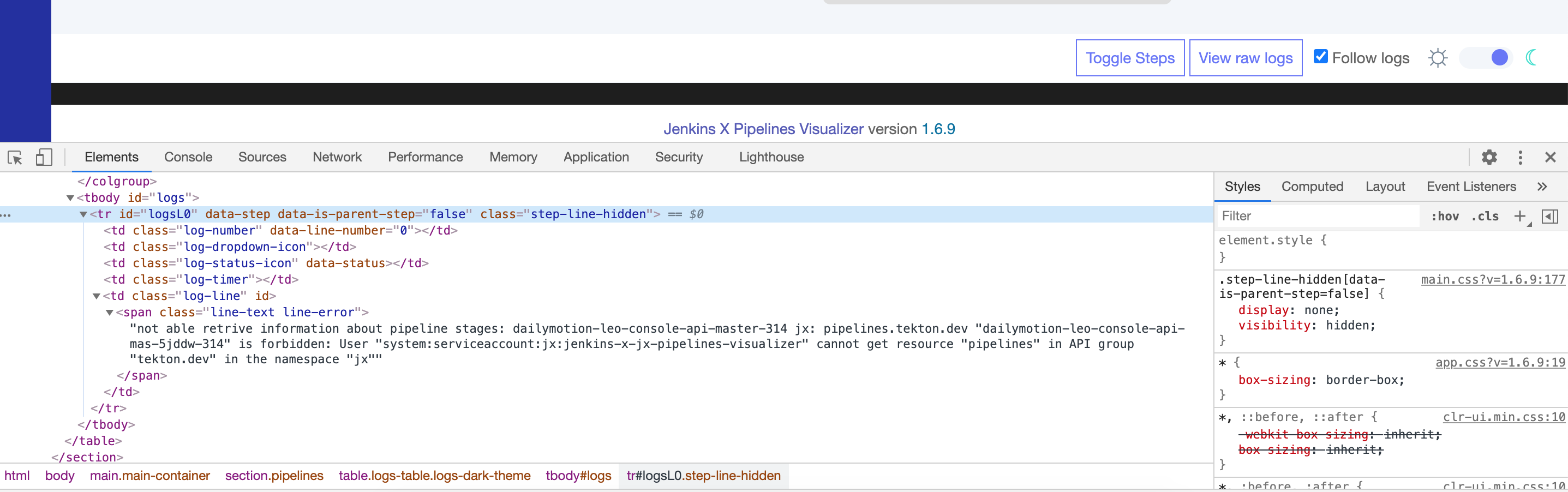 pipeline logs initial error is not visible · Issue #130 · jenkins-x/jx ...
