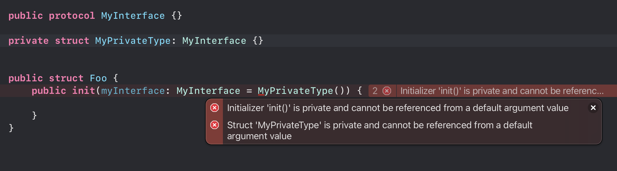 Compiler crash using SE-0341 with default values in Release mode · Issue #62077 · swiftlang ...