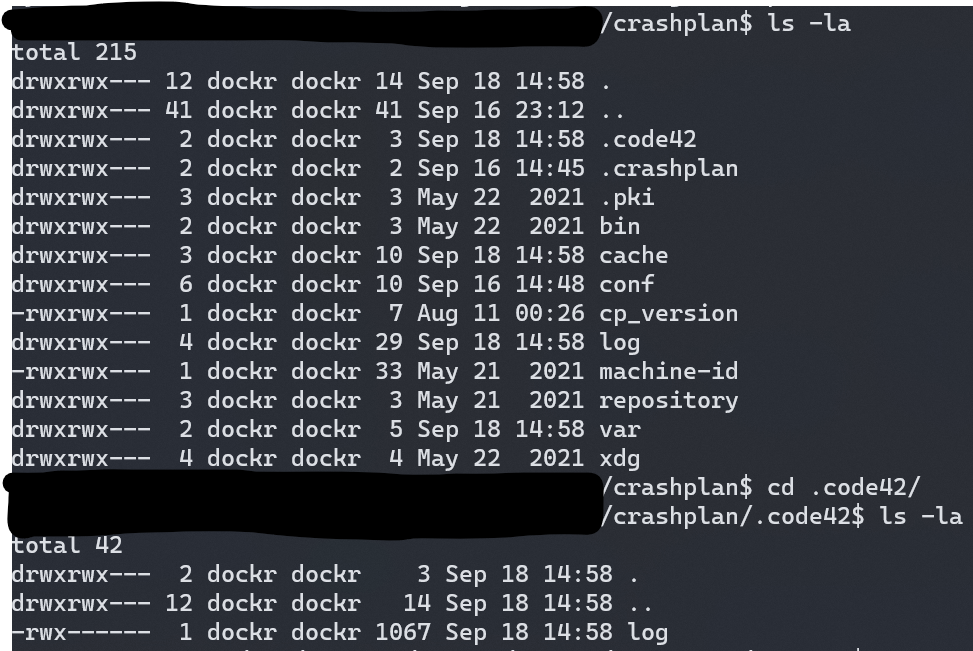 Restart loop issue with /config/.code42/log · Issue #386 · jlesage/docker-crashplan-pro · GitHub