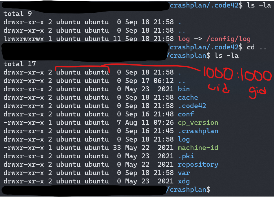 Restart loop issue with /config/.code42/log · Issue #386 · jlesage/docker-crashplan-pro · GitHub