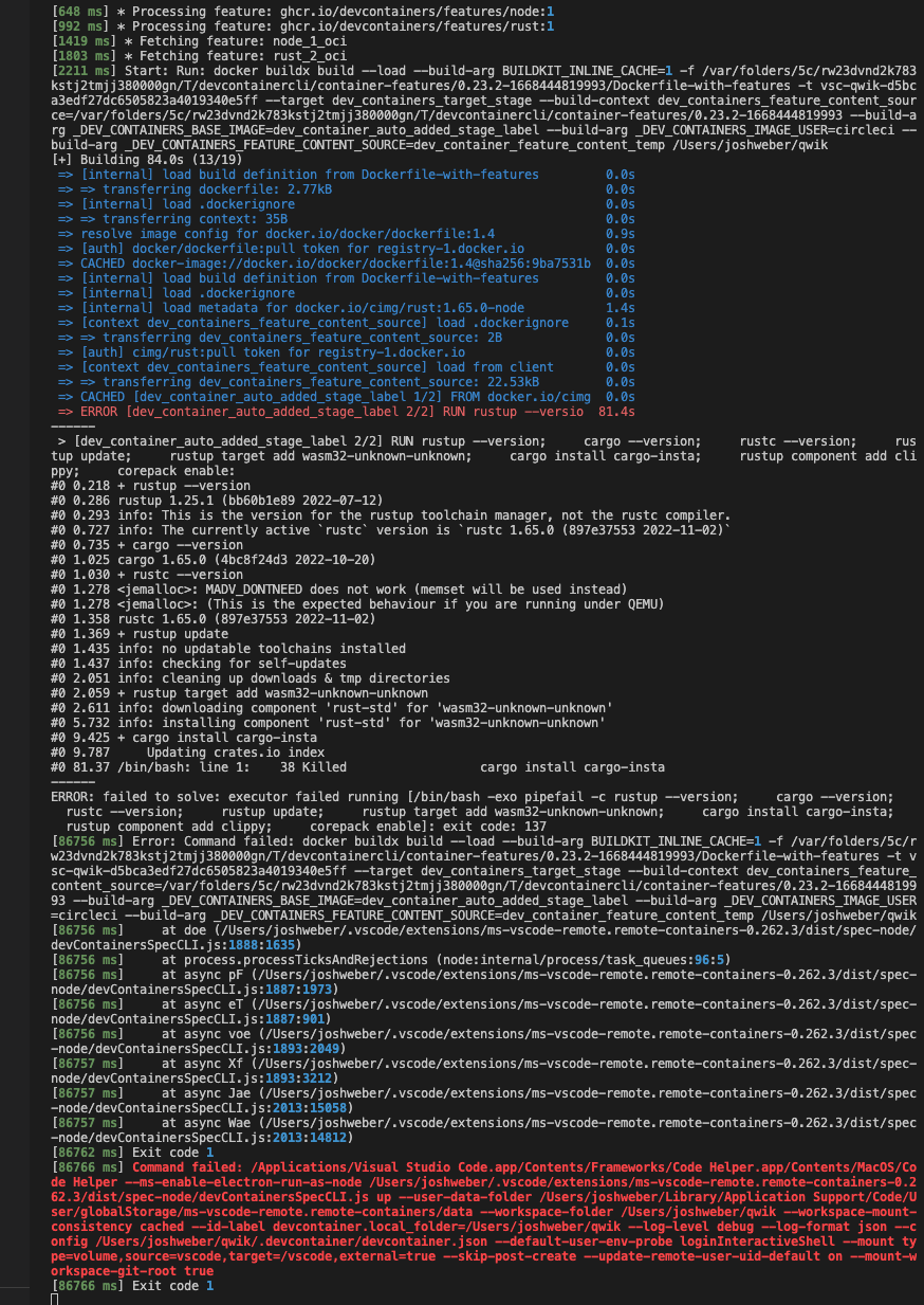 Having Issues Running Dev Container · Issue 2133 · Qwikdev Qwik · Github
