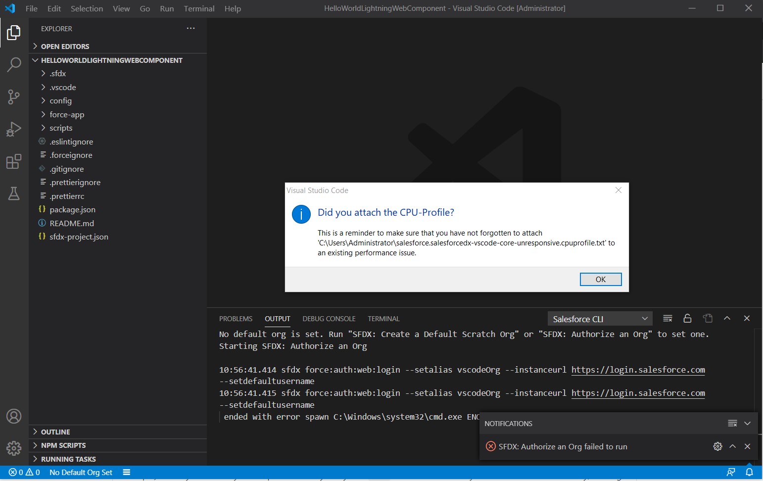 No Content Appeared after project created · Issue #2463 · forcedotcom ...