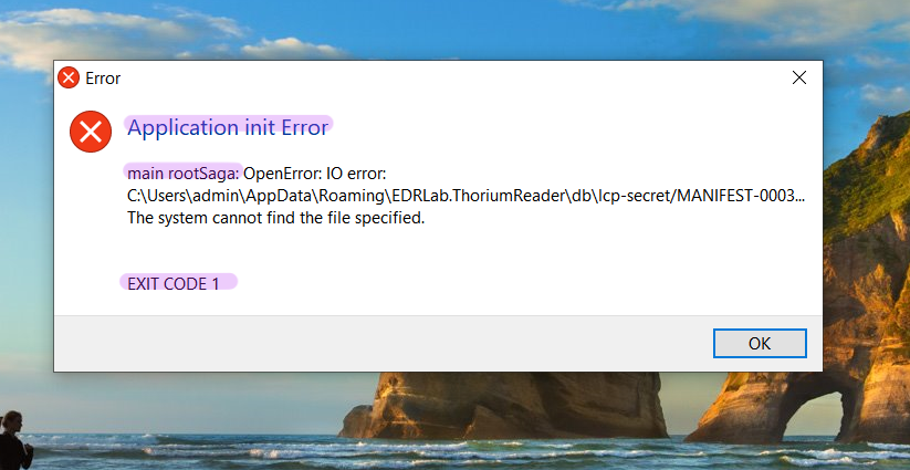 Windows: admin vs. regular users, filesystem permission crash at startup (EDRLab.ThoriumReader ...