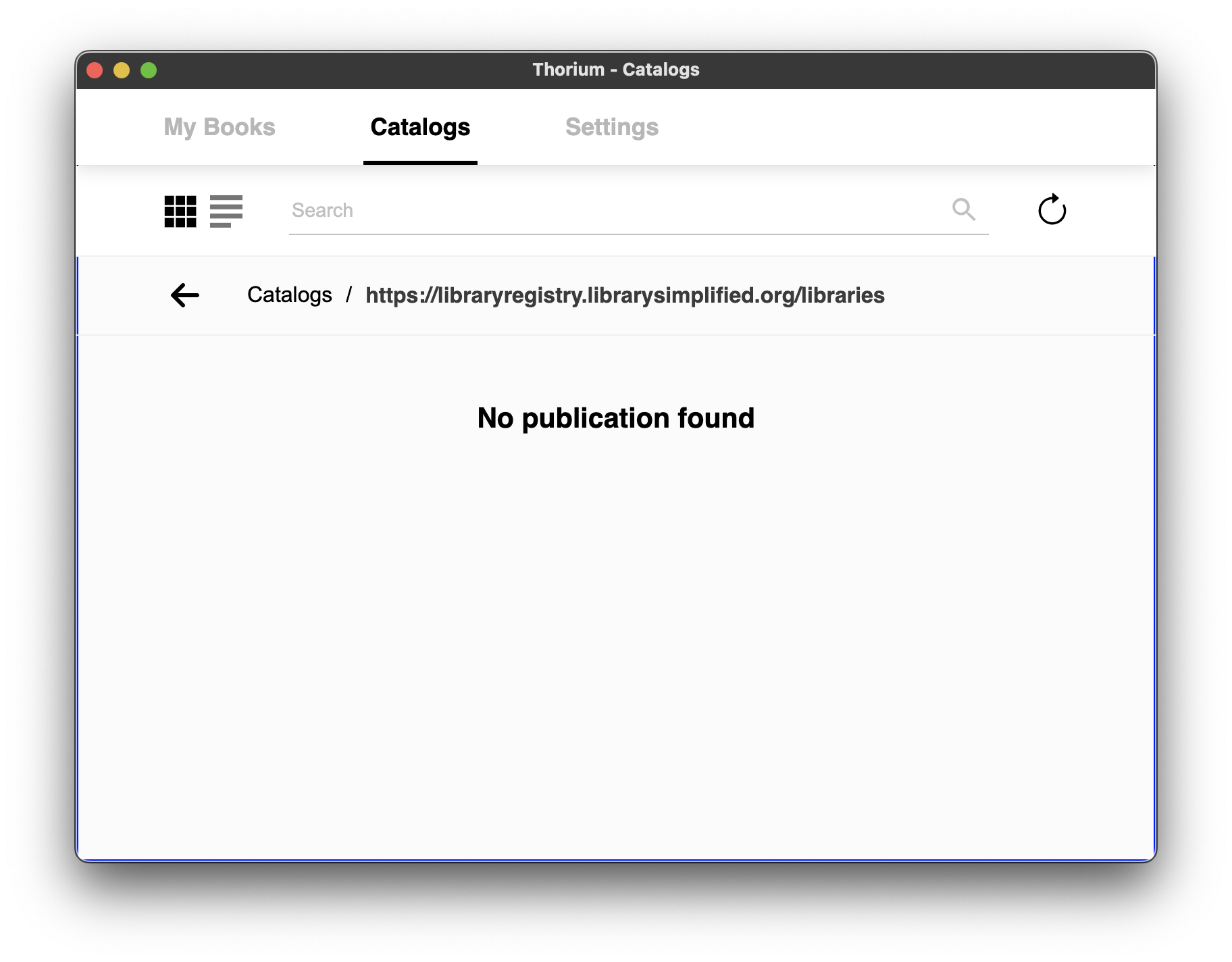 feature: OPDS browser support for "registry" feeds (JSON feed syntax with `catalogs` property ...