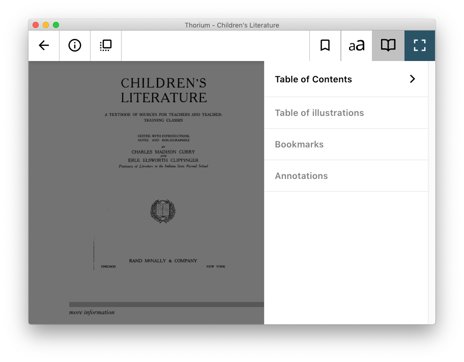 EPUB landmarks UI (for list of illustrations, figures, etc.) · Issue #81 · edrlab/thorium-reader ...